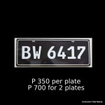 Conduction Plate Manila – Get a proper plate for your new car
