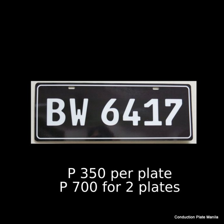 Conduction Plate Manila – Get a proper plate for your new car